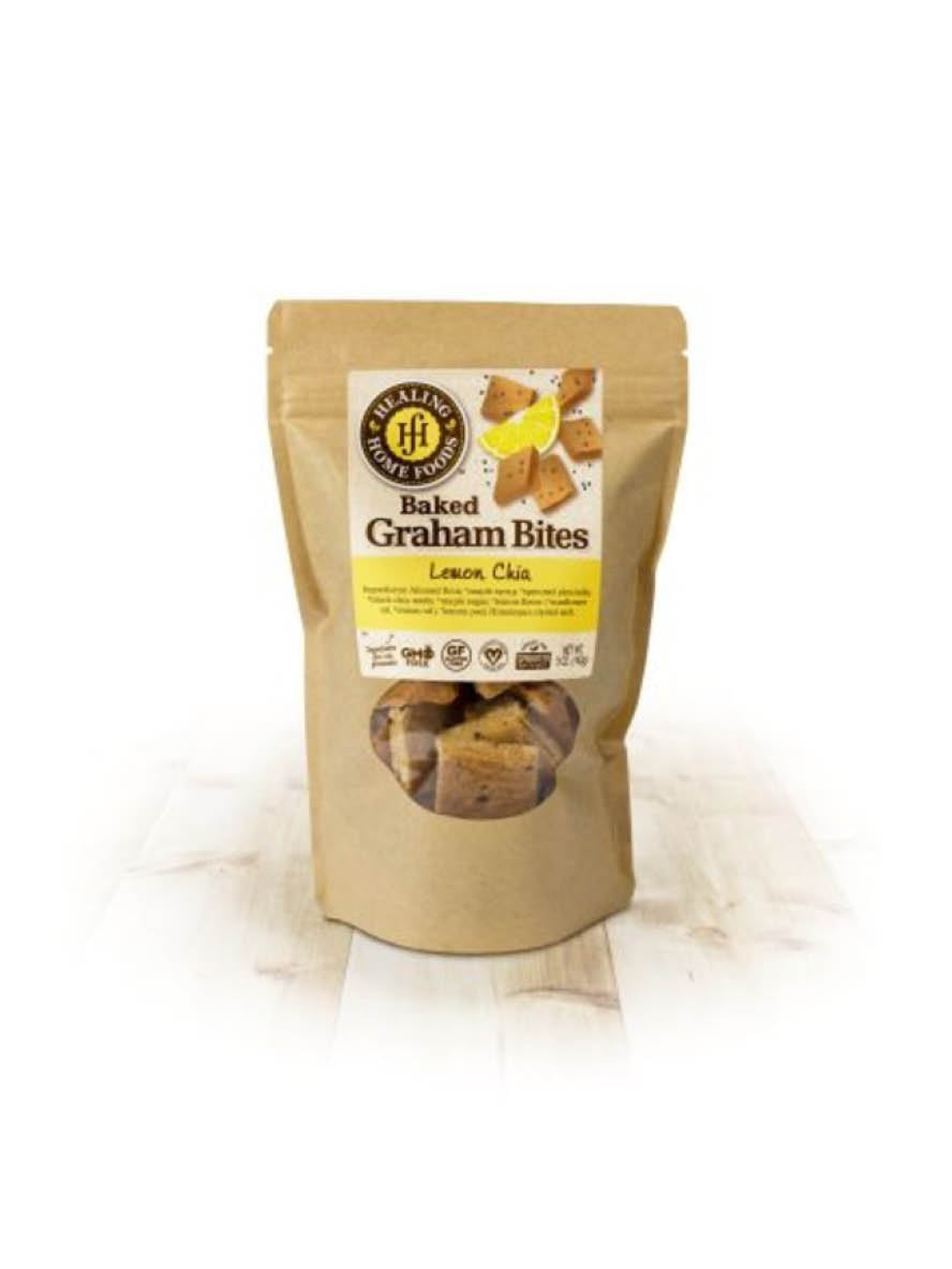 Graham Bites, Lemon Chia, Baked, Healing Home Foods