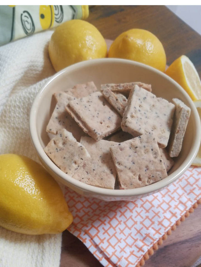Graham Bites, Lemon Chia, Baked, Healing Home Foods
