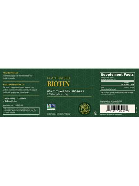 Biotin, 60 Caps, Global Healing