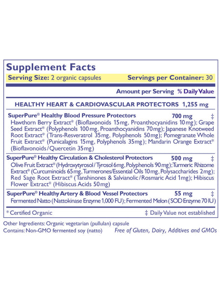 Heart Protector, 60 veg caps, Pure Synergy