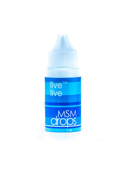 msm drops, 1oz, live live & organic