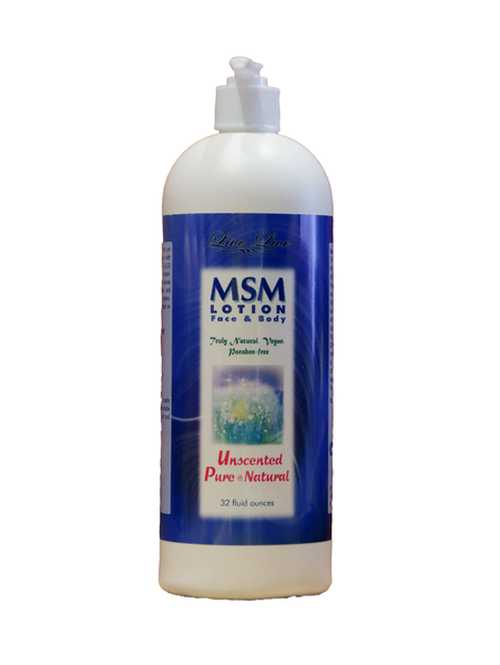 msm lotion, unscented, live live & organic